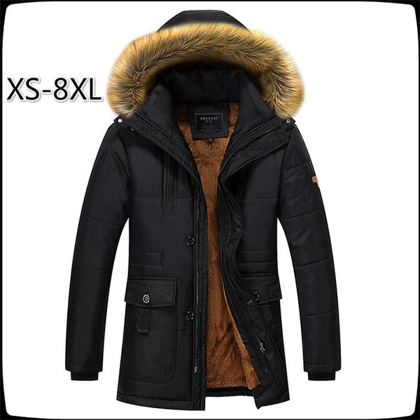 Winter new mens clothes jackets for men plus velvet thick coat fur ...