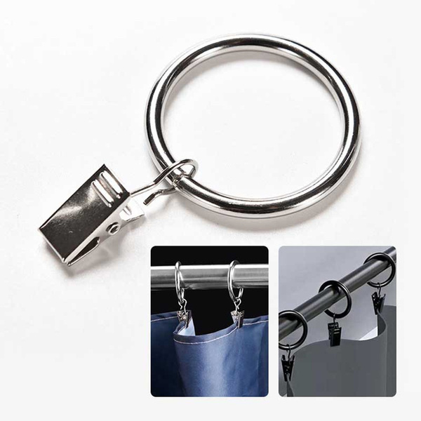 Curtain Rings With Clips and Eyelets Drapery Clip Ring 32MM For ...