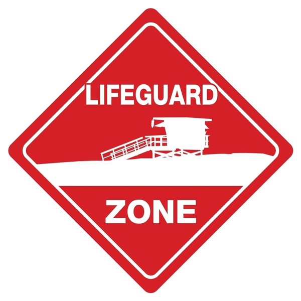 2018 NEW LIFEGUARD ZONE Funny Novelty Crossing Sign Sticker | Wish