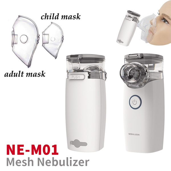 Mini Portable Travel Ultrasonic Nebulizer Inhaler Respirator Mesh+adult ...