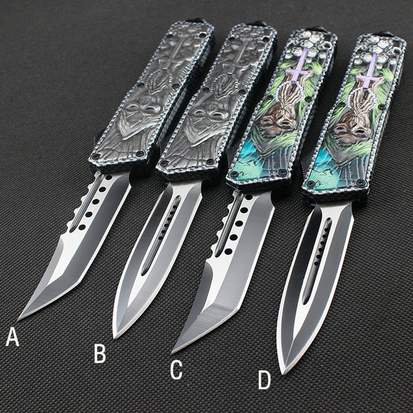 Hot Spring Assisted QUICK OPEN tactical folding knife 440C BLADE Pocket ...