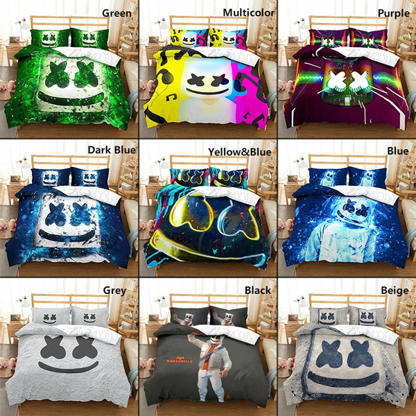 3D Printed Marshmello DJ Pattern Duvet Cover with Pillow Cover Bedding ...