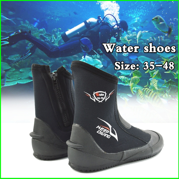 5MM Neoprene Scuba Diving Boots High To Help Vulcanize Winter Cold High ...