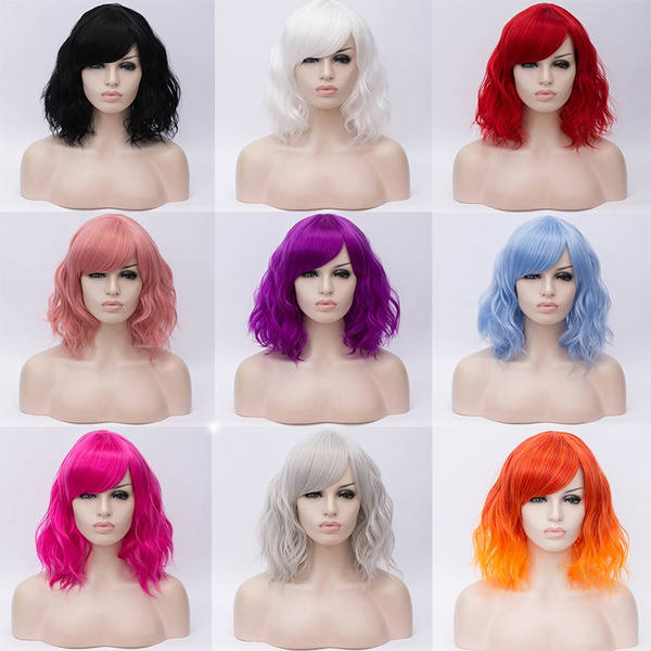 Women Fashion Short Curly Hair Lady Cosplay Wig Heat Resistant High ...