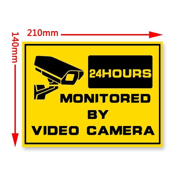 New Hot VIDEO SURVEILLANCE Security Burglar Alarm Decal Warning Sticker ...