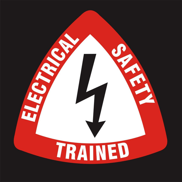 New Hot Electrical Safety Trained Hard Hat Decal Label Helmet Sticker ...