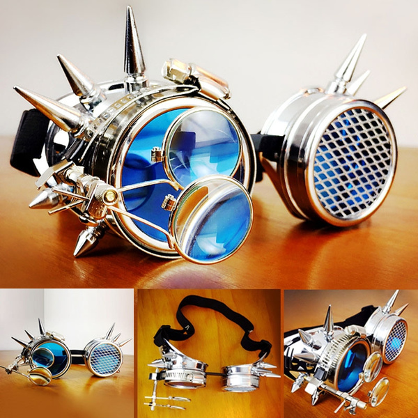 Cyber Punk Spiked Glasses Halloween Fancy Dress Party Masquerade ...