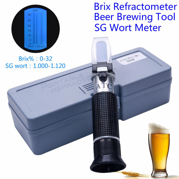 RSG-32ATC hand held SG 1.000-1 .120 Beer Refractometer 0-32% Brix ...