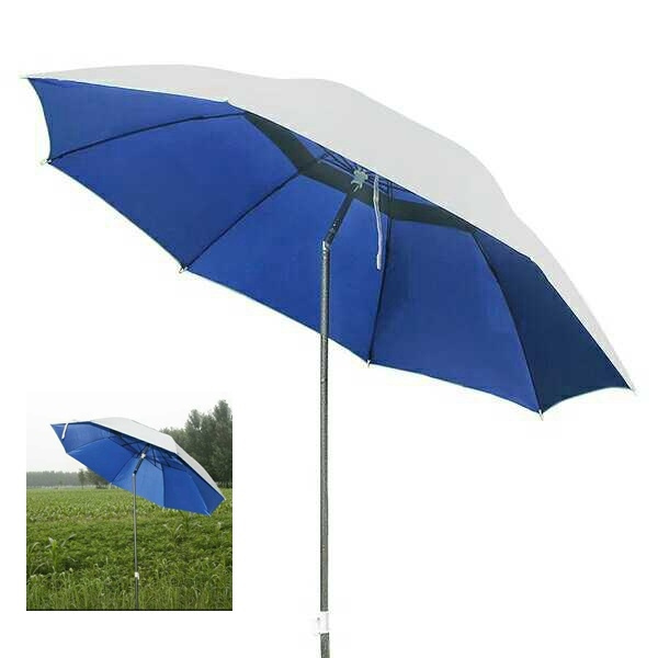 Portable Beach Umbrella - Outdoor Sunshade with Windproof Stakes ...