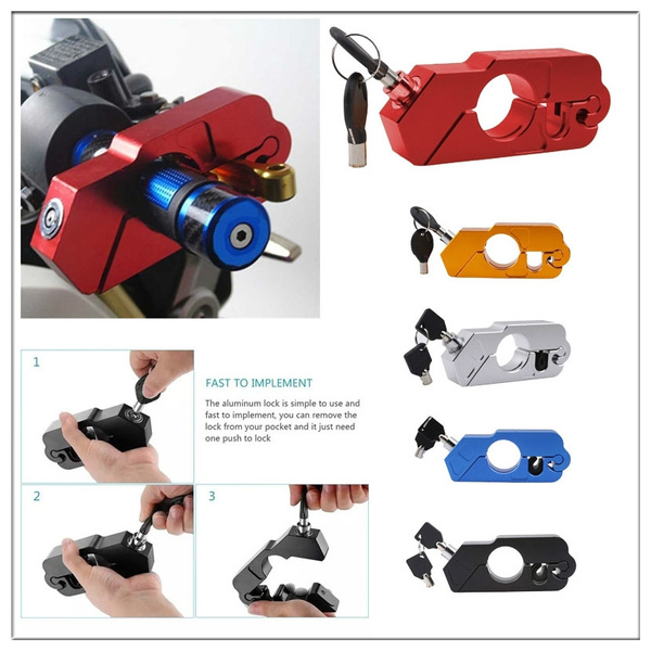 2019 Motorcycle Handlebar Lock Scooter ATV Brake Clutch Security Safety ...
