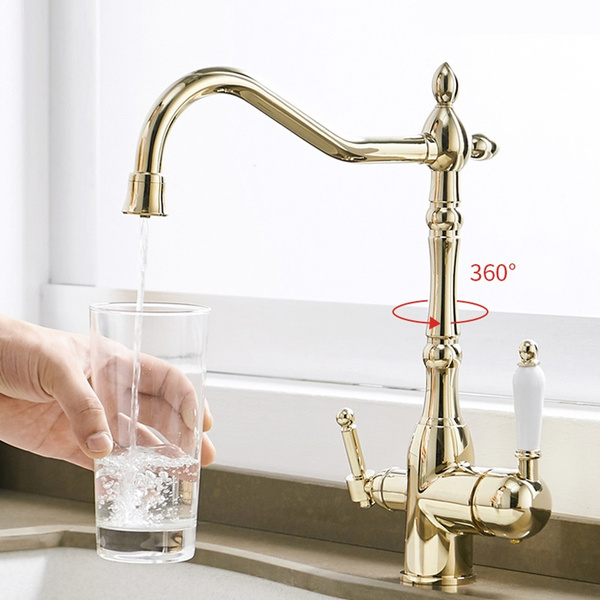 Kitchen Faucets Mixer Drinking Water Filtered Kitchen Tap 360 Rotation ...