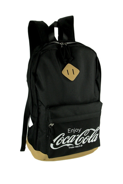 Coca Cola Logo Black Canvas Backpack | Wish