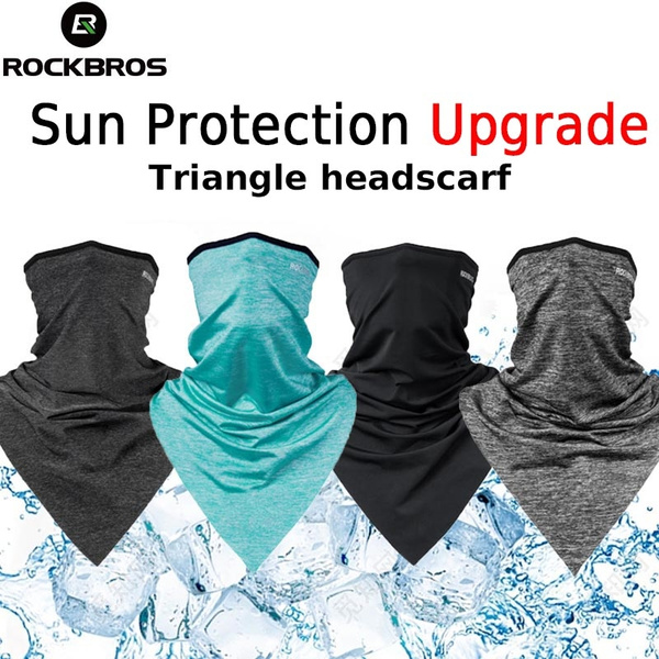 ROCKBROS Cycling Face Mask Triangle Bike Cloth Handkerchief Bandana Ice ...