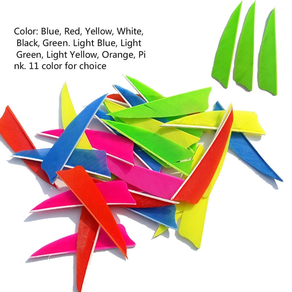 50 Pieces Archery Natural Feathers Arrow Feathers 3 Inches Feather for ...