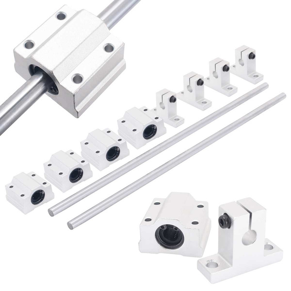 New 8mm 300mm Linear Rail Shaft With SK8 SCS8UU Guide Support Bearing ...