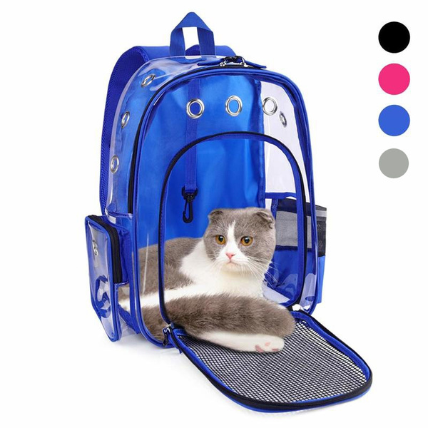 Pet Clear Cat Backpack Carrier Breathable Foldable Pet Rucksack Carrier ...