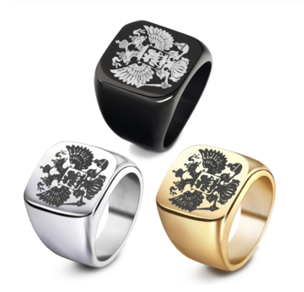 Steel Soldier Double Eagle Ring Men Ring Fashion Jewelry for Men A Coat ...