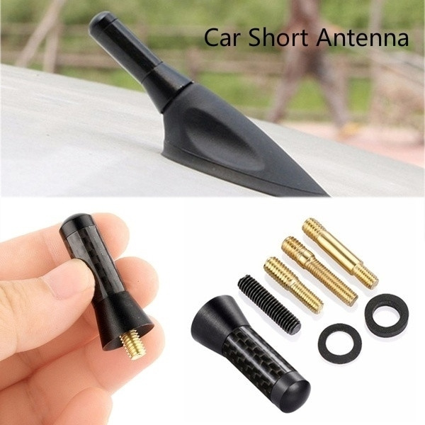 Universal Car 3.5cm Carbon Fiber Screw Aluminum Car Short Stubby Mast ...