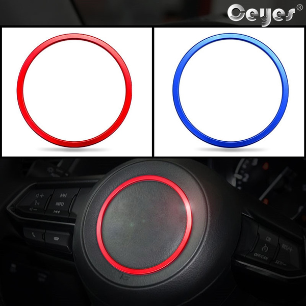 Ceyes 1pcs Car Steering Wheel Cover Ring Center Decoration Accessories ...