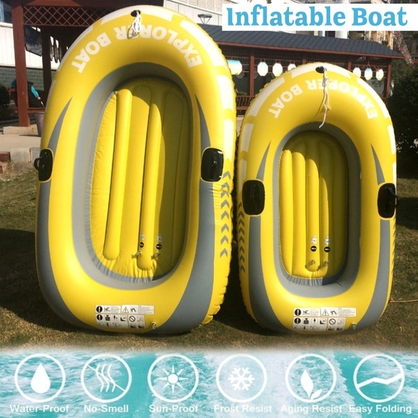 PVC Inflatable Kayak Canoe 1&2 Person Rowing Boat Fishing Drifting ...