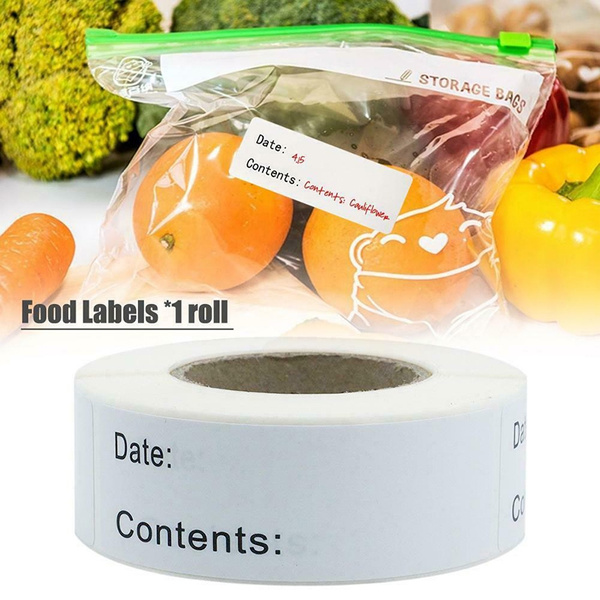 Removable Freezer Labels 1 x 3 Inch Food Storage Stickers Refrigerator ...