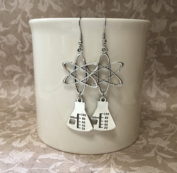 Chemist Chemistry Science Earrings w/ Ear Wires - Charms: Symbol of the ...