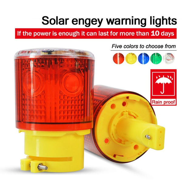 For Construction Site Harbor Road Lighting Rotating Red Solar Powered ...