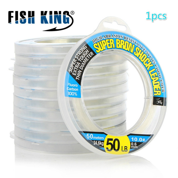FTK 50M Leader Line Fluorocarbon Fishing Line cord 4.5LB-24.6LB | Wish