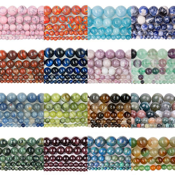 80 styles 4 6 8 10 12mm natural stone beads chalcedony emperor stone ...