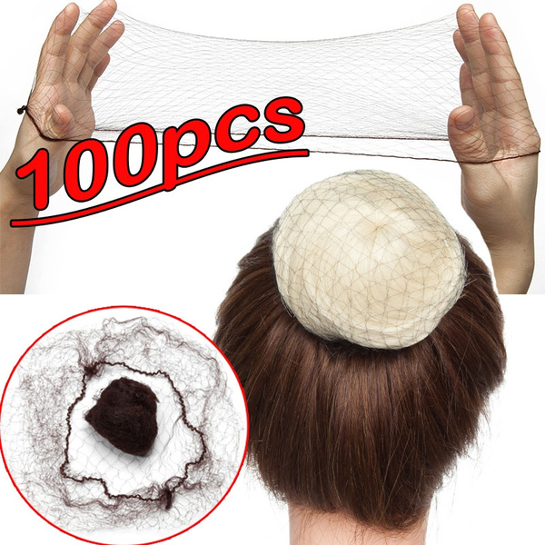 100PCS Black Brown Hair Nets Invisible Elastic Edge Mesh 18 In | Wish