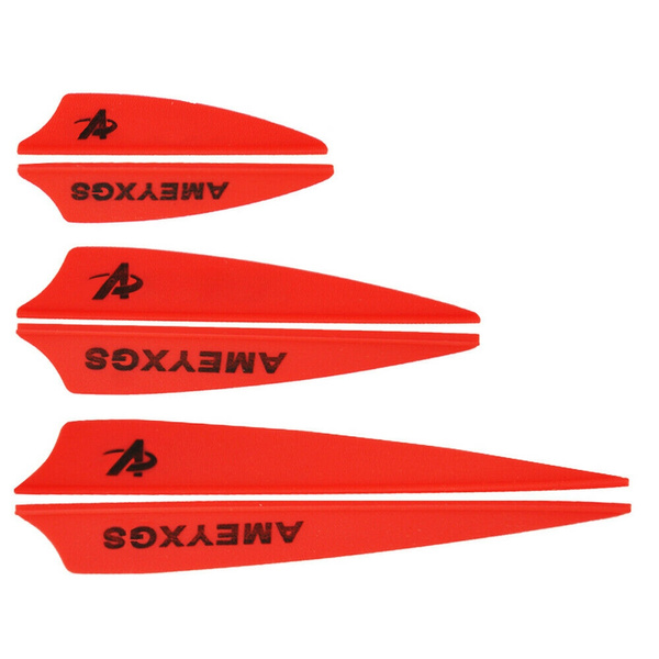 30pcs 2" 3" 4" Archery Plastic Vanes Arrow Feathers Rubber Fletches ...