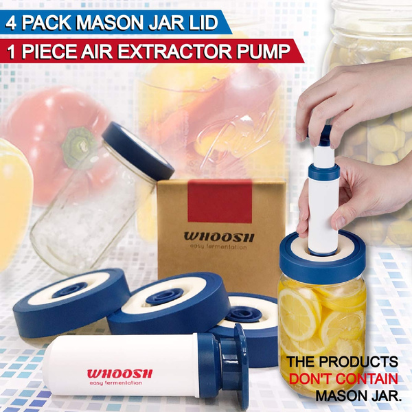 4 Pcs Fermentation Lids With Valve for wide-Mouth Mason Jar and one Air ...
