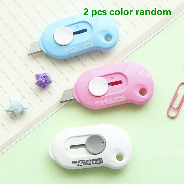 2 Pcs Cute Little Knife Capable Student Mini Portable Utility Knife ...
