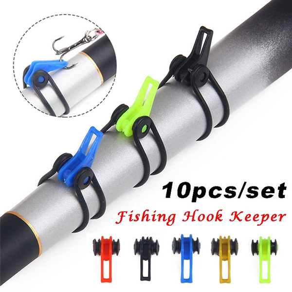10Pcs/set Plastic Fishing Hook Secure Keeper Holder for Fishing Rod ...