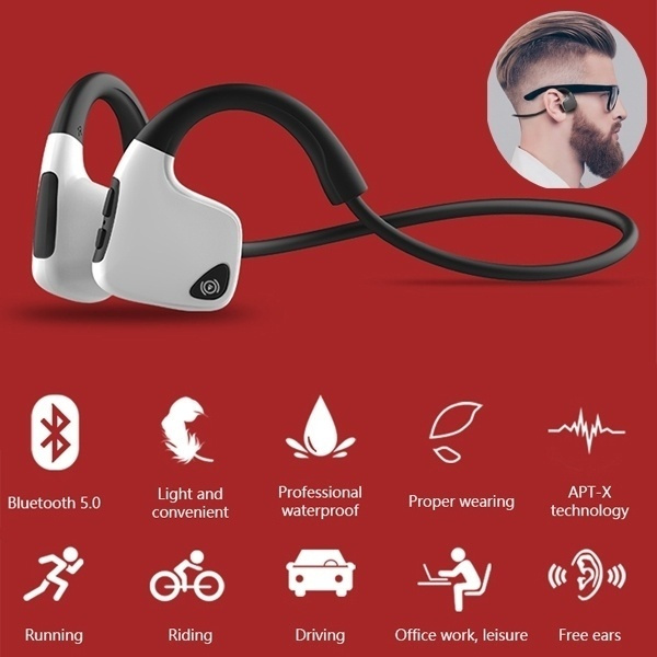 Bluetooth 5.0 Wireless Bone Conduction Headphones Wireless Headsets ...