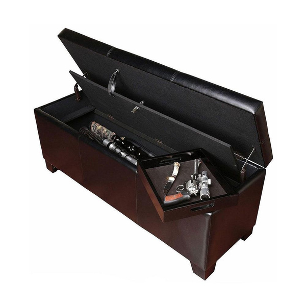 American Furniture Classics Concealment Hidden Bench Storage Safe ...