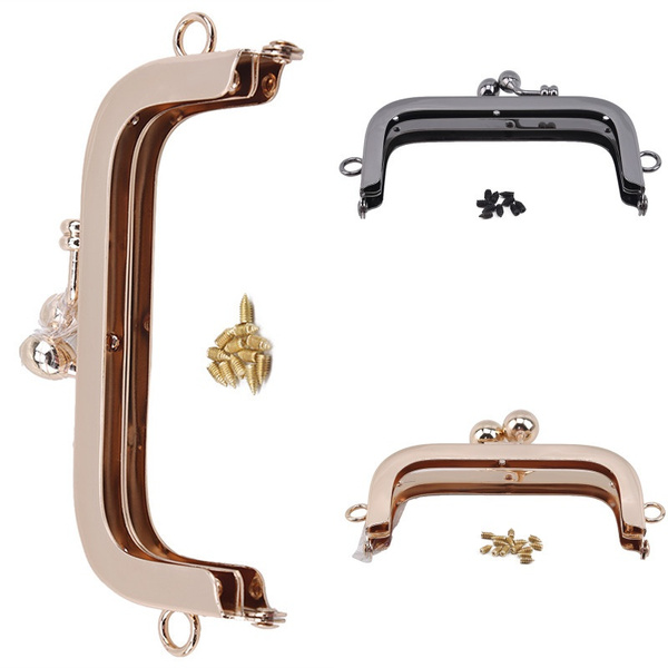 1 Pc Big Clasp Metal Purse Handle Bag Parts Fashion Metal Purse Frame ...