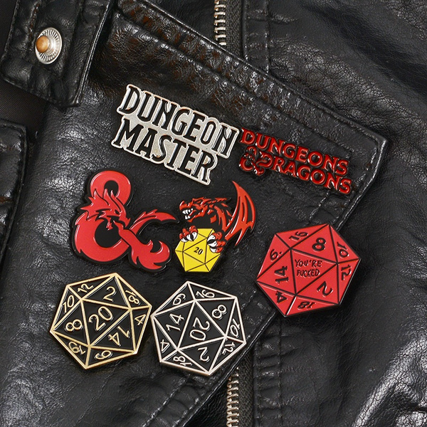 7 Style Punk Vintage Enamel Badge Dungeons and Dragons Pin Collection ...