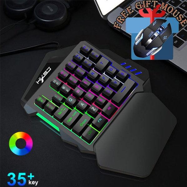 35 Keys Mechanical Keyboard Colored Backlight Keyboard USB2.0 Wired ...