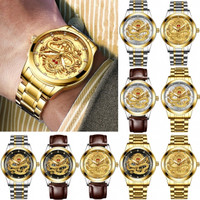 FNGEEN New Luxury Men Watches Waterproof Embossed Dragon Diamond ...