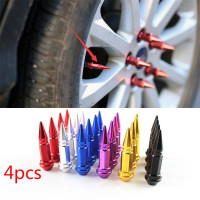 4X Universal Waterproof Dustproof Aluminum Car Auto Bike Spike Shape ...