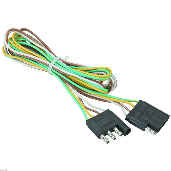 5' Trailer Light Wire Harness 4 Way Wire Flat Connector Trailer Light ...
