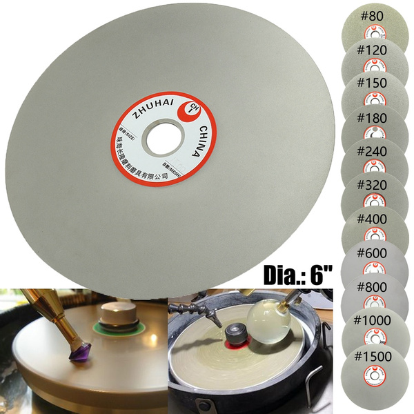 6-inch/150mm Jewelry Precision Polishing Diamond Coated Flat Lap Wheel ...