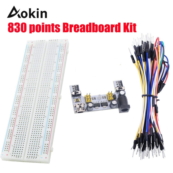 Breadboard Power Module 830 points Solderless Prototype Bread board kit ...