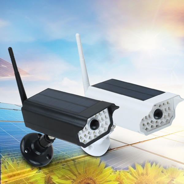 Security Fence Led Fake Camera Solar Powered Garden Motion Sensor Wall ...