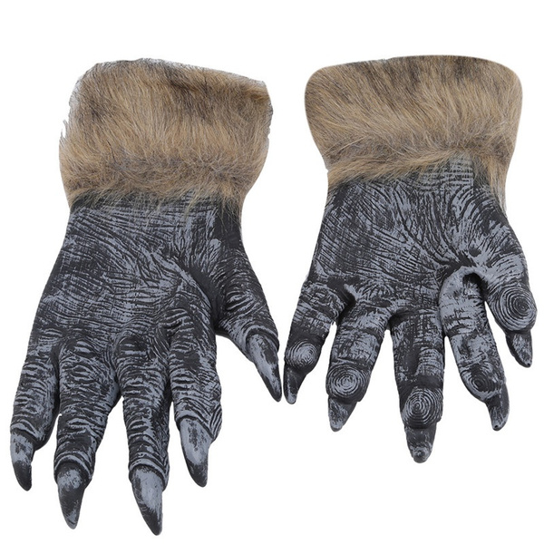 Halloween Horror Mask Wolves Gloves Cosplay Langtou Gloves Werewolf ...