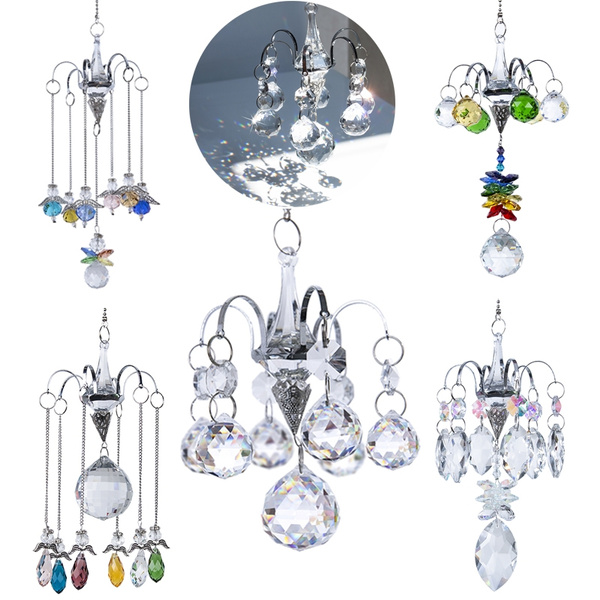 H&D Beautiful Crystal Ball Prisms Suncatcher Hanging Pendant Crystal ...