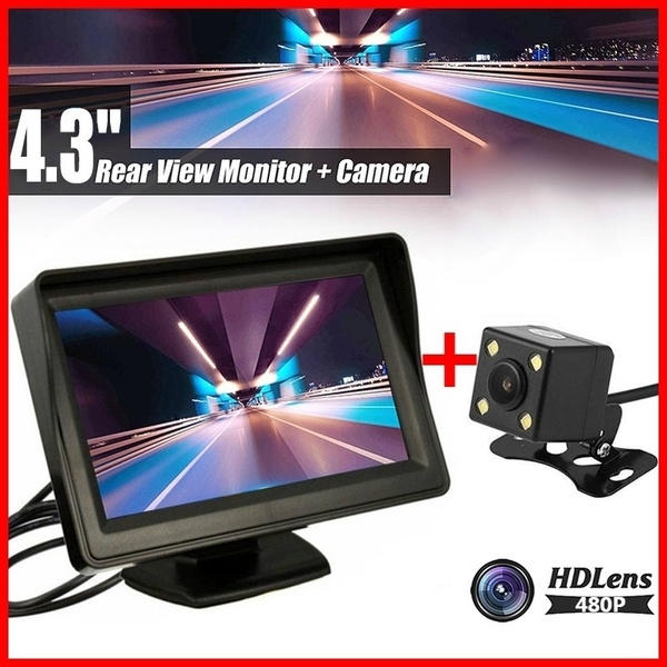 Car Rear View System Monitor Kit 4.3" TFT LCD+Night Vision Backup ...