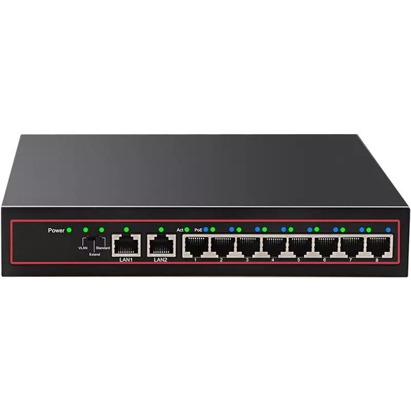 10 Ports POE Switch Power over Ethernet Network Switch 8 PoE Switch ...