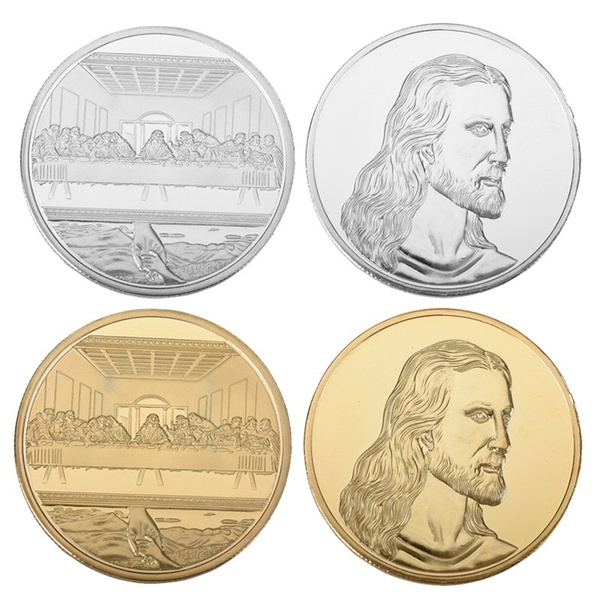 Gold Silver Jesus The Last Supper Commemorative Challenge Coin ...